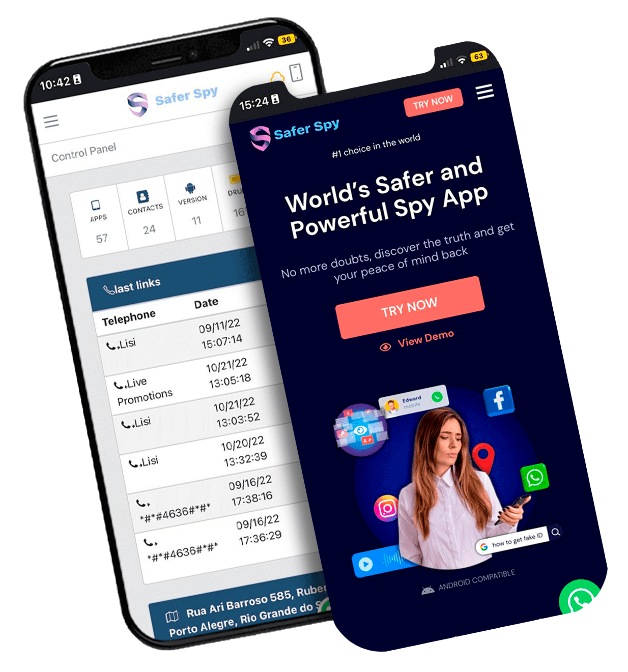 WhatsApp Hacking Application - Safer Spy | Free Trial, Try Now!